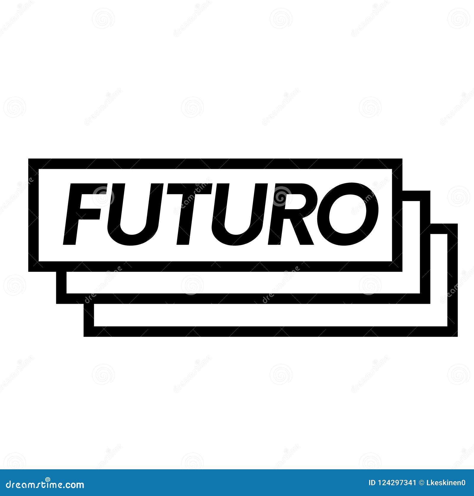Future stamp on white stock vector. Illustration of sticker - 124297341