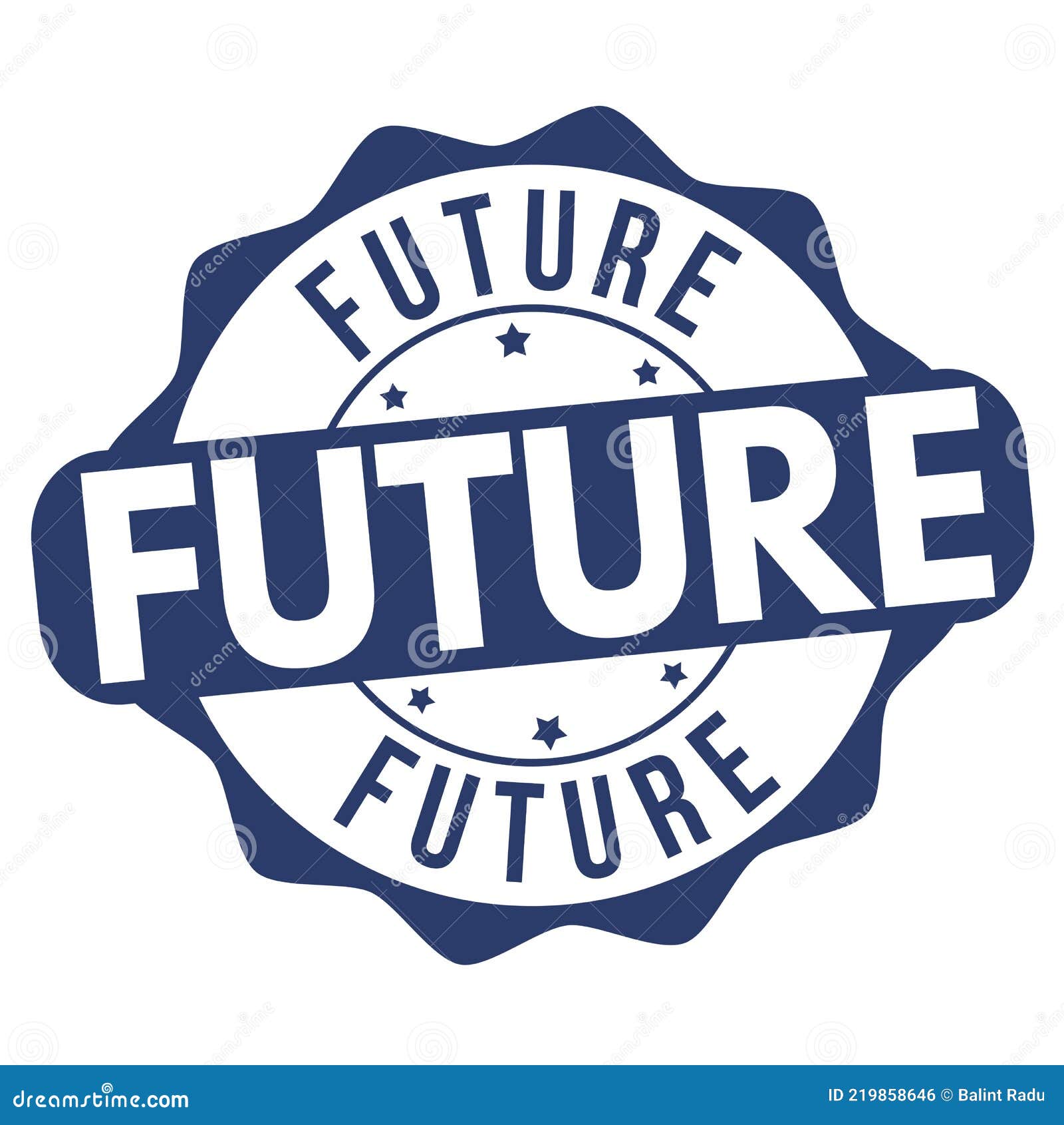 Future sticker or label stock vector. Illustration of graphic - 219858646