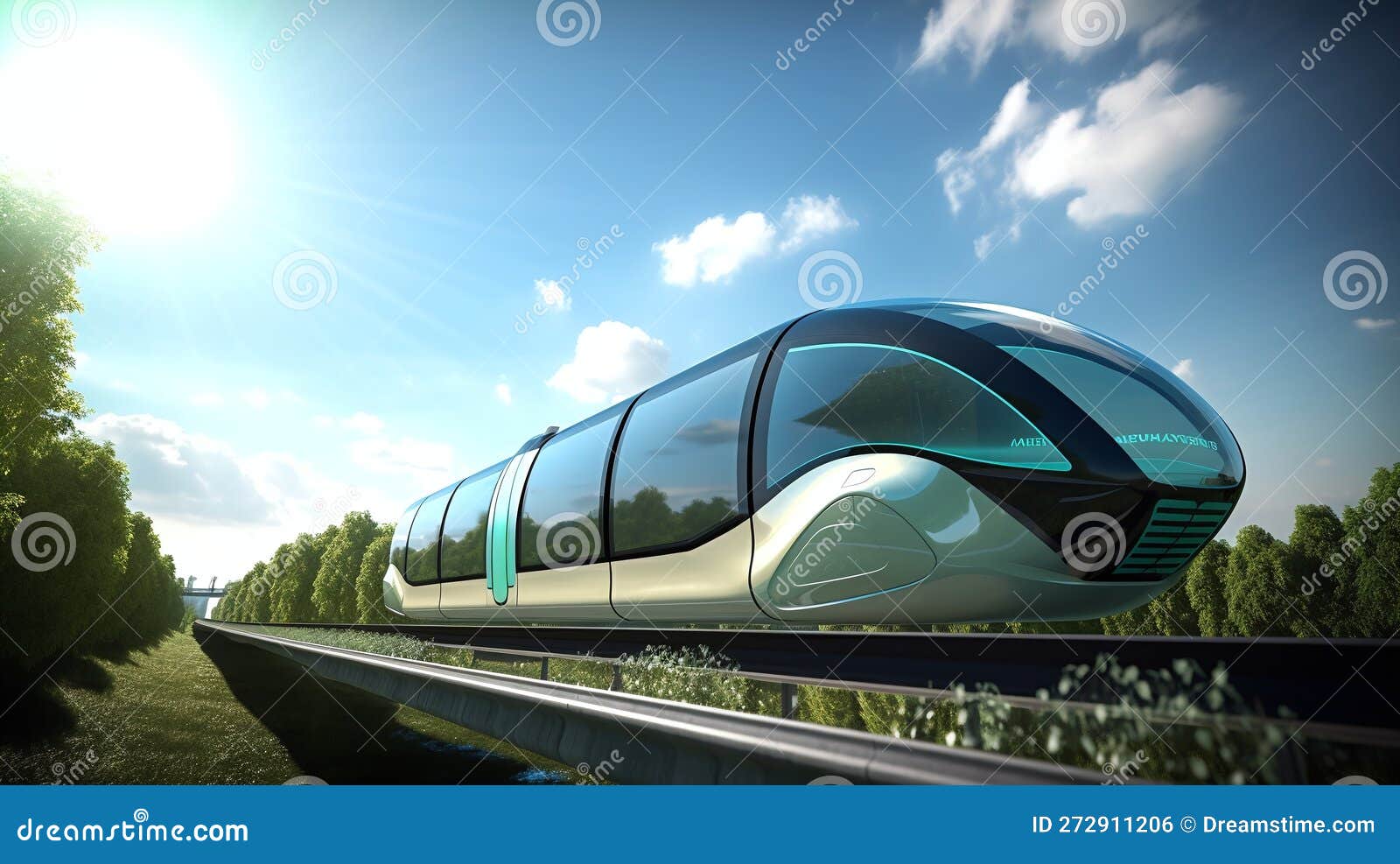 Future of Sustainable Transportation - AI Generated Stock Illustration ...