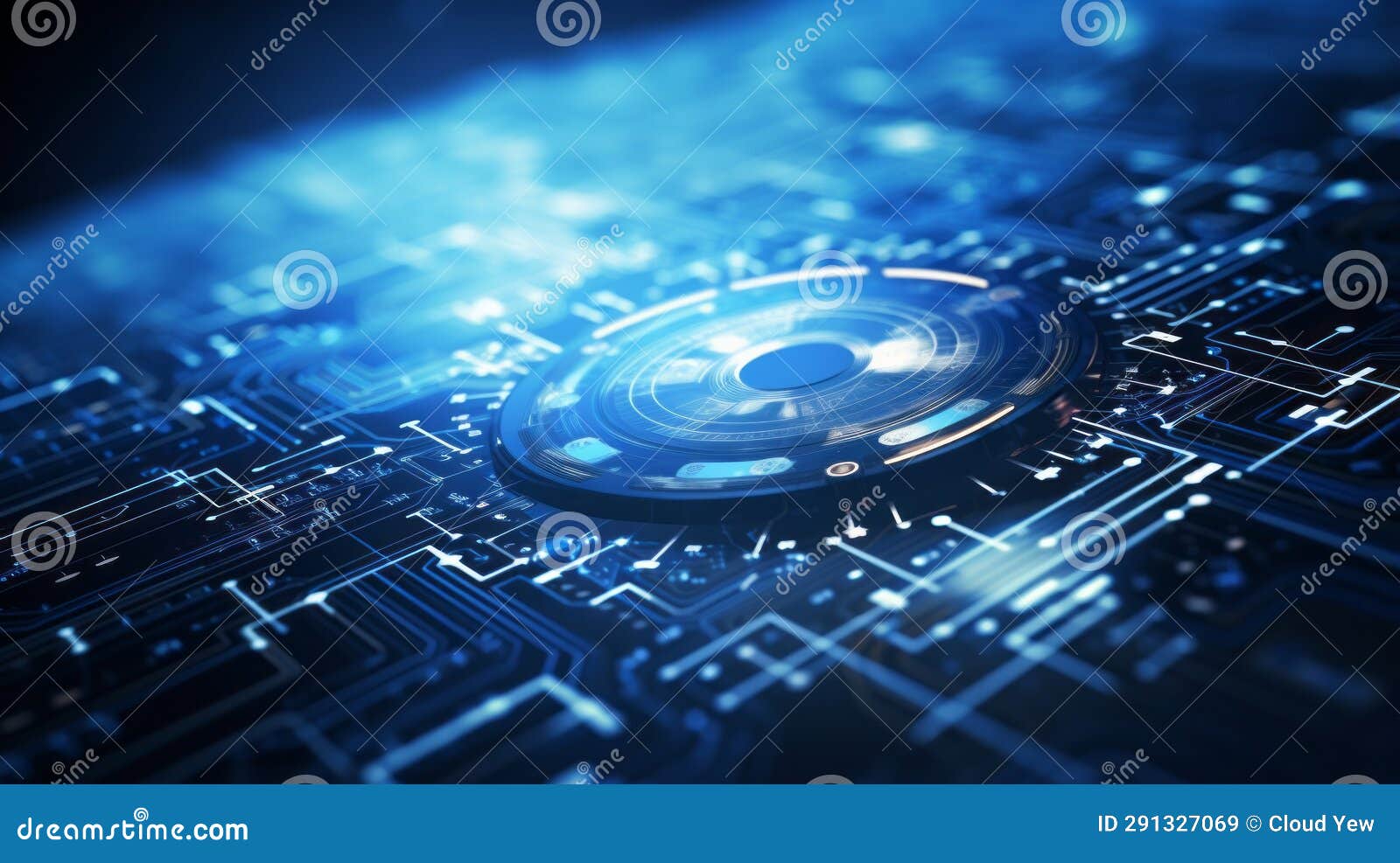 Future Tech Advancements in Abstract Background Stock Illustration ...