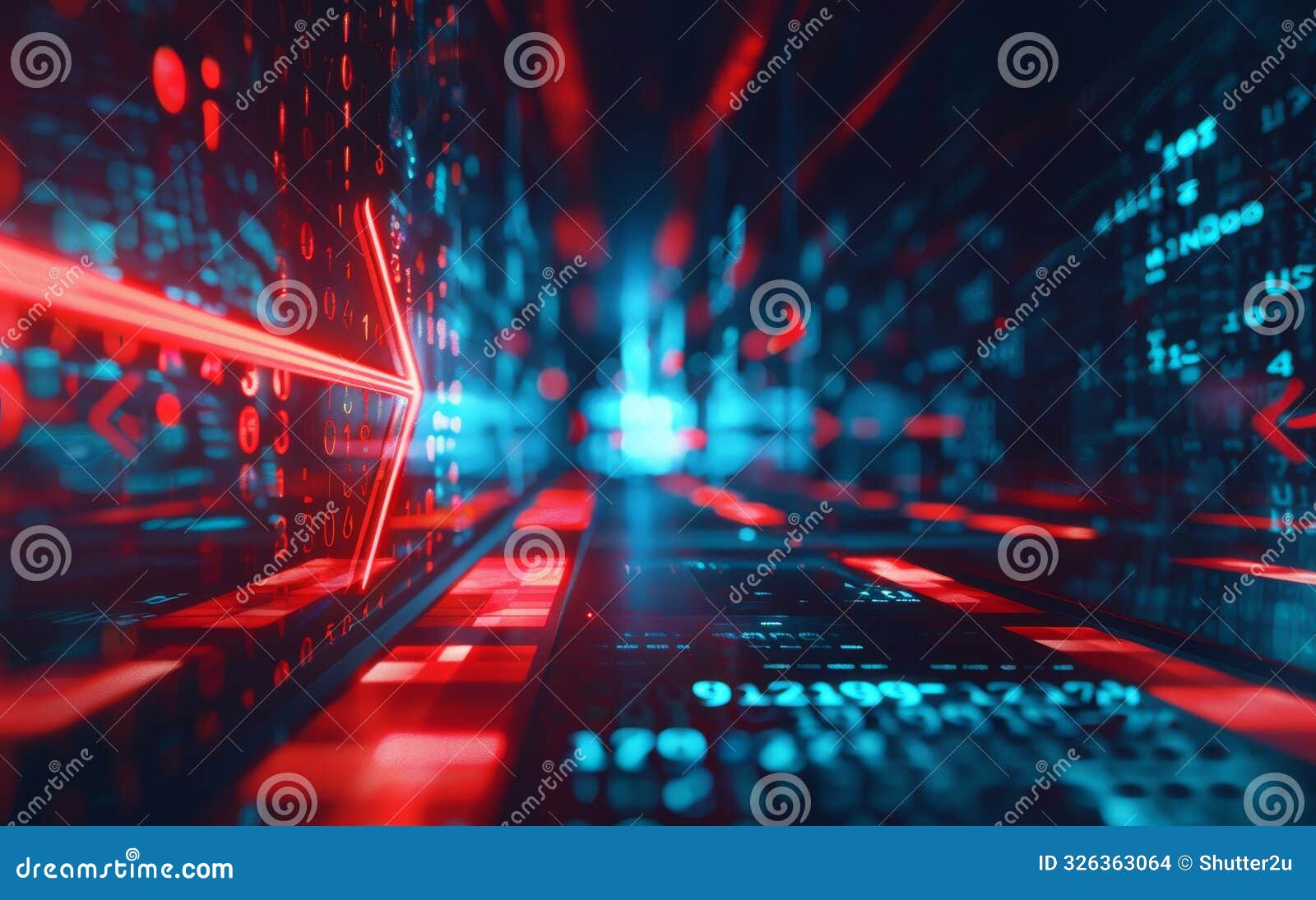 Future Tech Symphony: Data Centers And Quantum Realms. Concept Future ... Future Tech Symphony: Data Centers And Quantum Realms. Concept Future ...