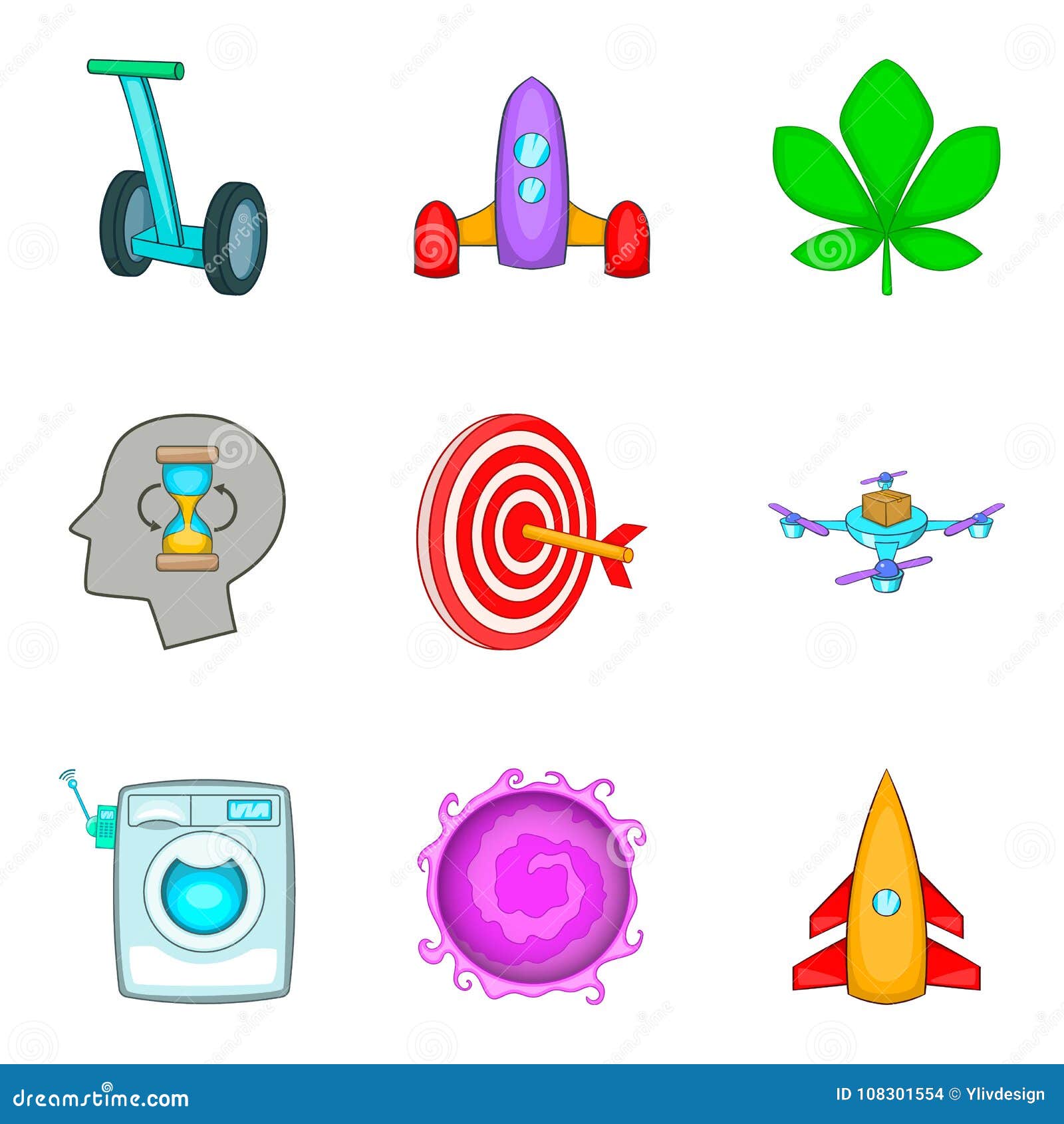 Future Tech Icons Set, Cartoon Style Stock Vector - Illustration of ...