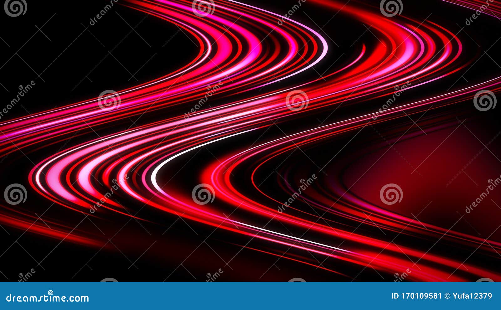 Future Tech. Magic Bright Blur Moving Fast Red Wave Line. Light Effect ...
