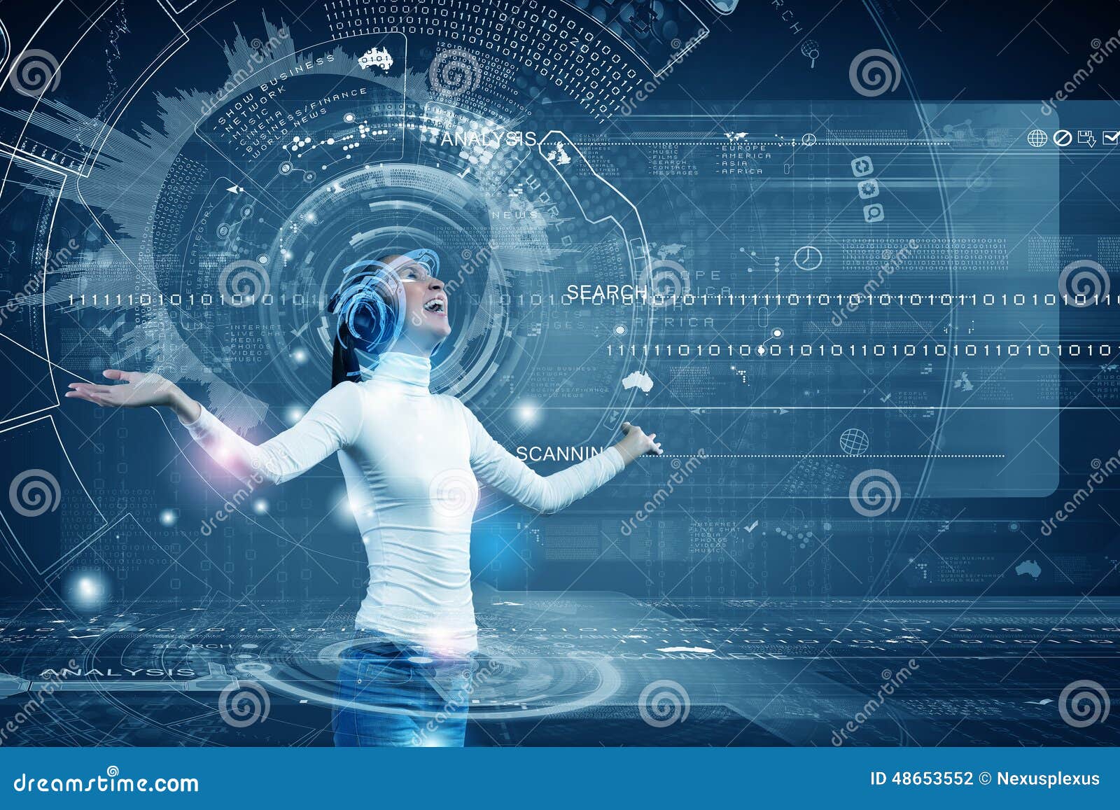 Future technologies stock illustration. Illustration of virtual - 48653552