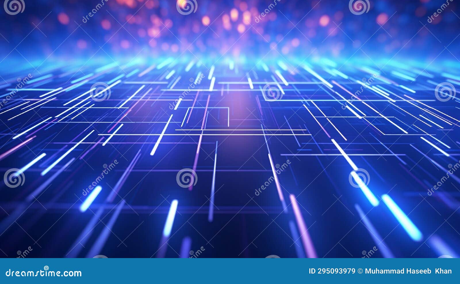 Future Technology Background That Is Abstract. AI That Generates Light ...