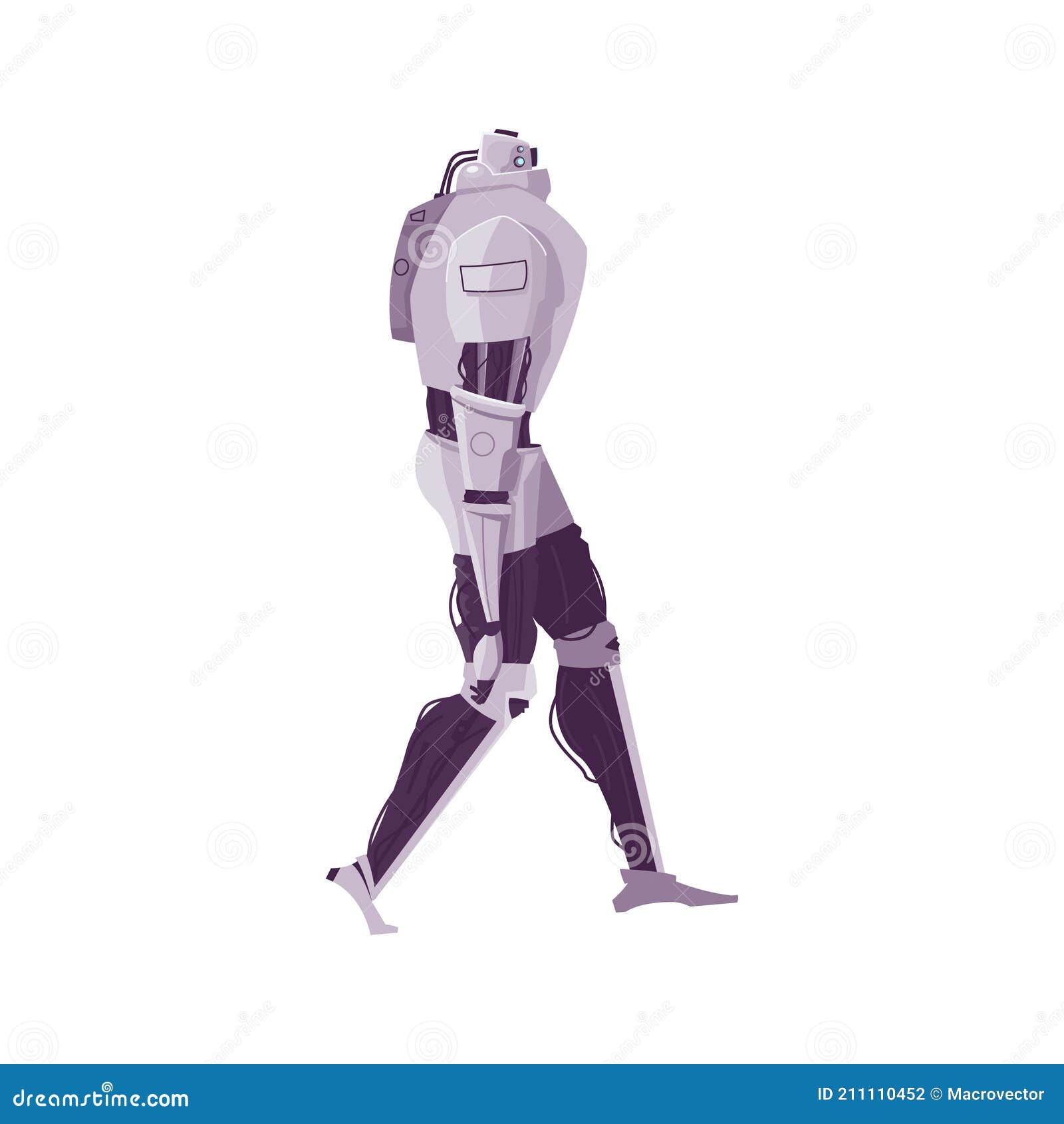 Walking Droid Futuristic Composition Stock Vector - Illustration of ...