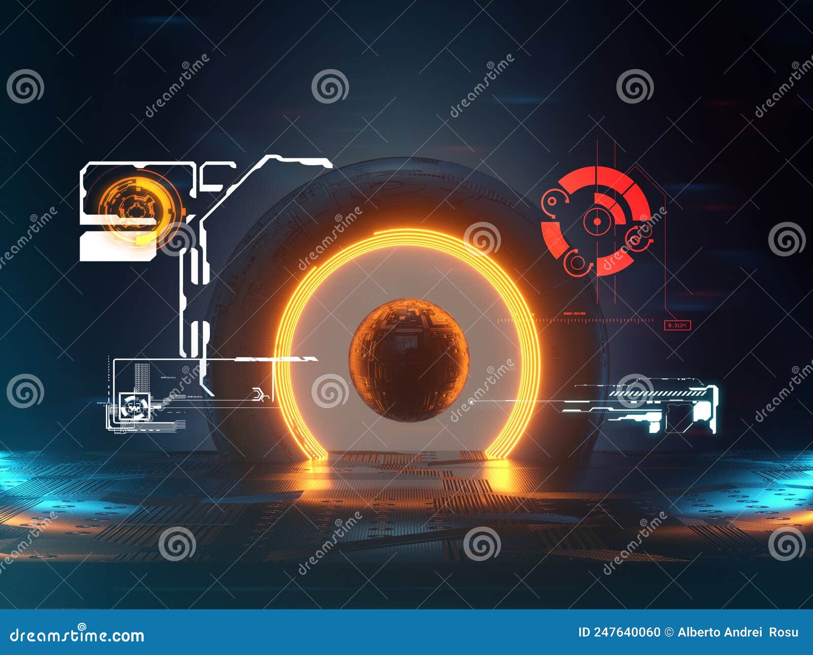 Future technology concept stock illustration. Illustration of ...