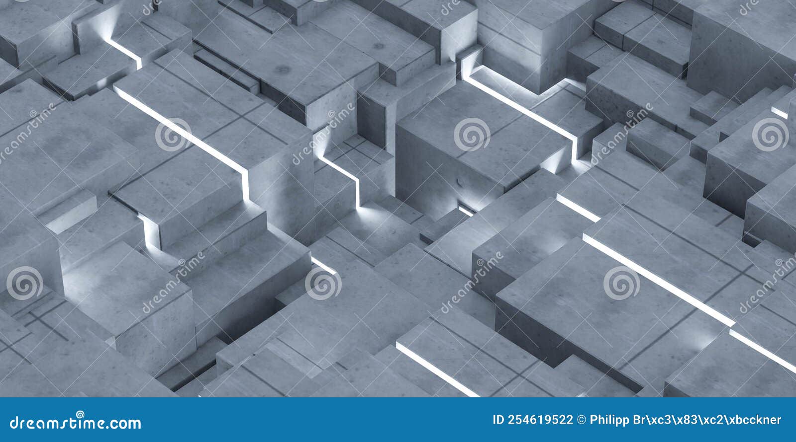 Future Technology Cubic Surface Computer Hardware Design 3d Render ...