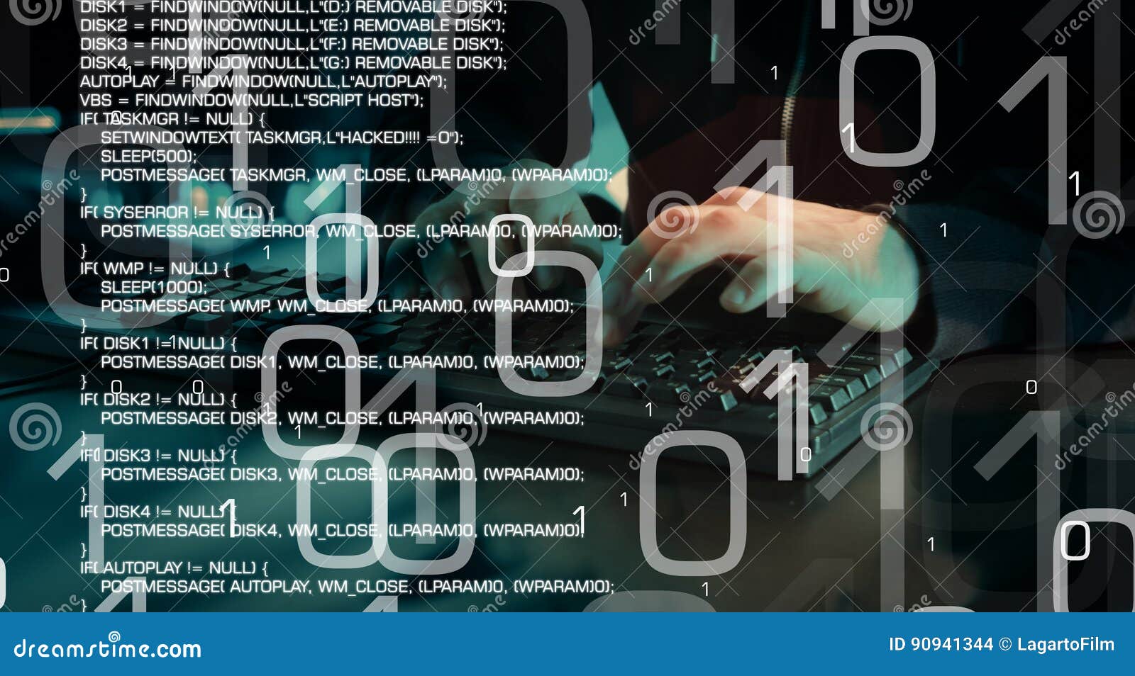 Future of Technology, Cyber Hacker Attack Stock Photo - Image of virus, hacker: 90941344