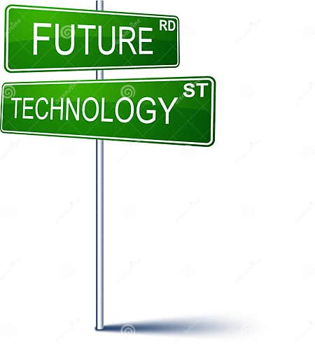 Future-technology Direction Sign. Stock Vector - Illustration of ...