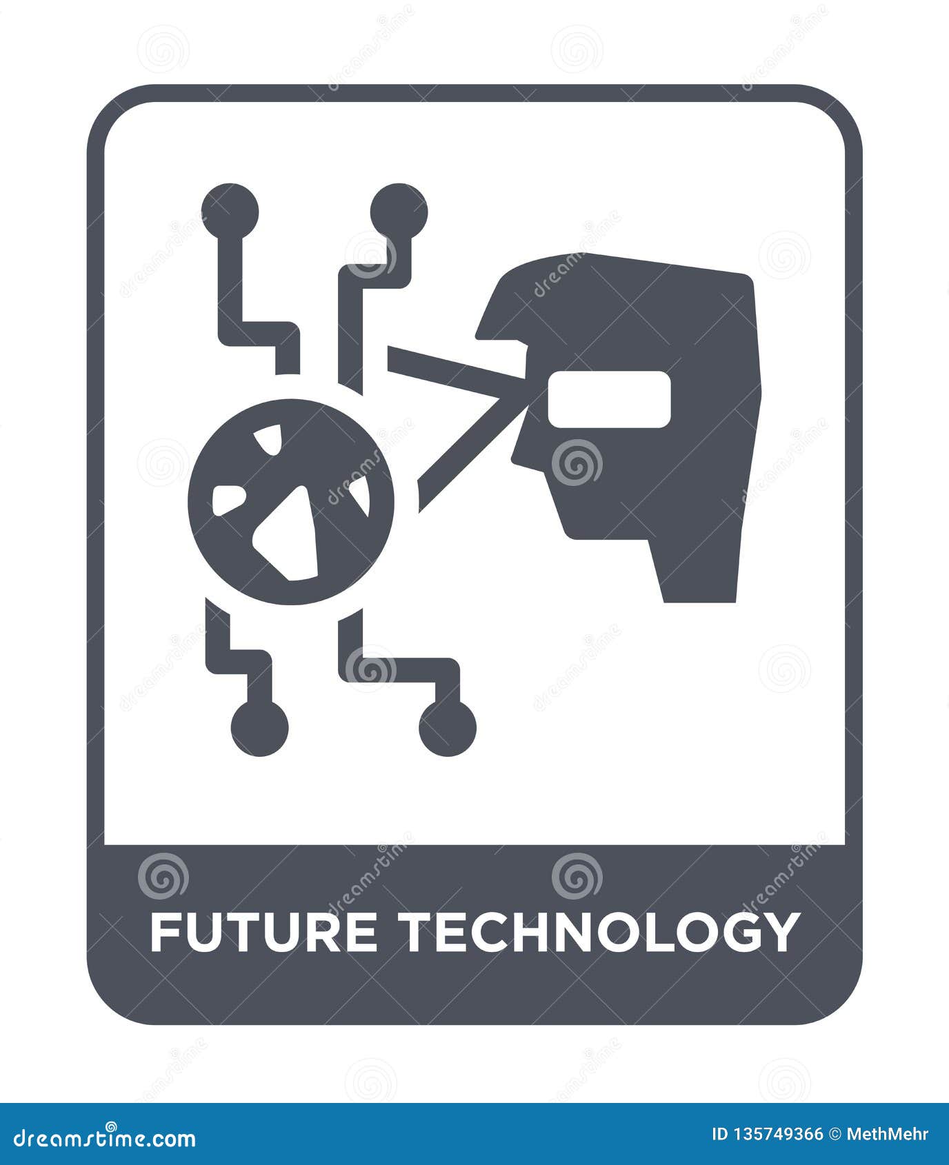 Future Technology Icon in Trendy Design Style. Future Technology Icon ...