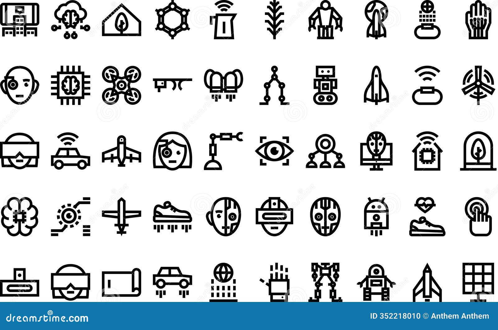 Future Technology Icons High-Quality Vector Icons Collection with ...
