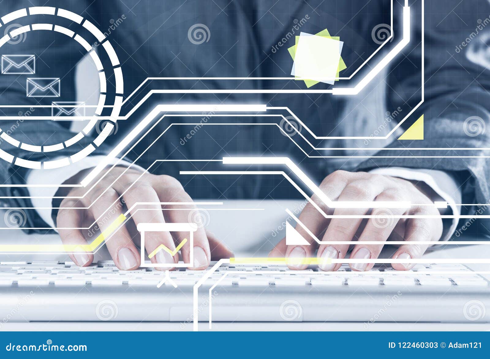 Future Technology Innovation and Communication Concept Presented Stock ...