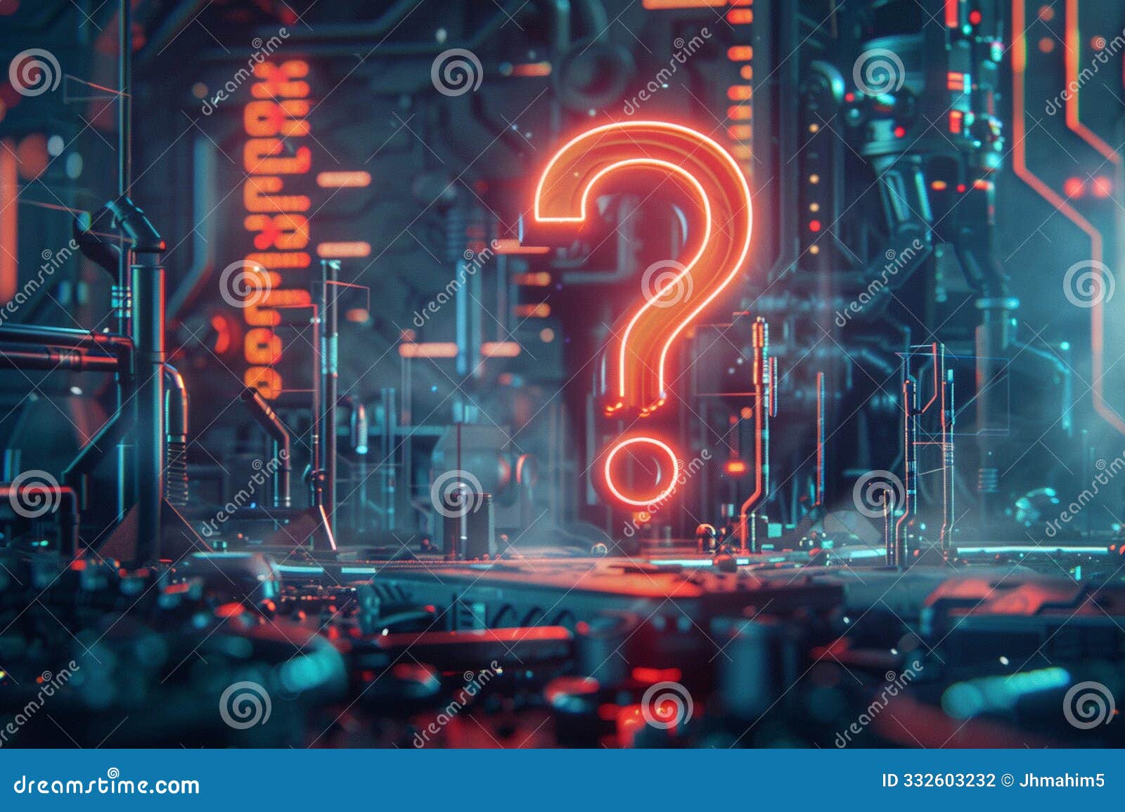 The Future of Technology and Its Questions Stock Illustration ...