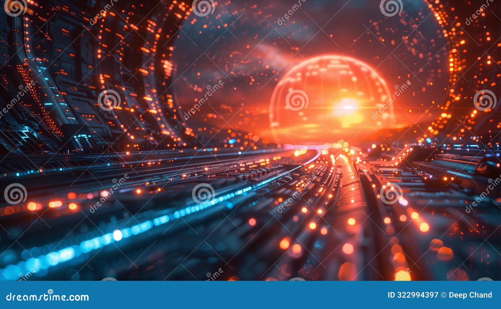 Future Technology Line and Light Effect, Cyberpunk Style As Wallpaper ...