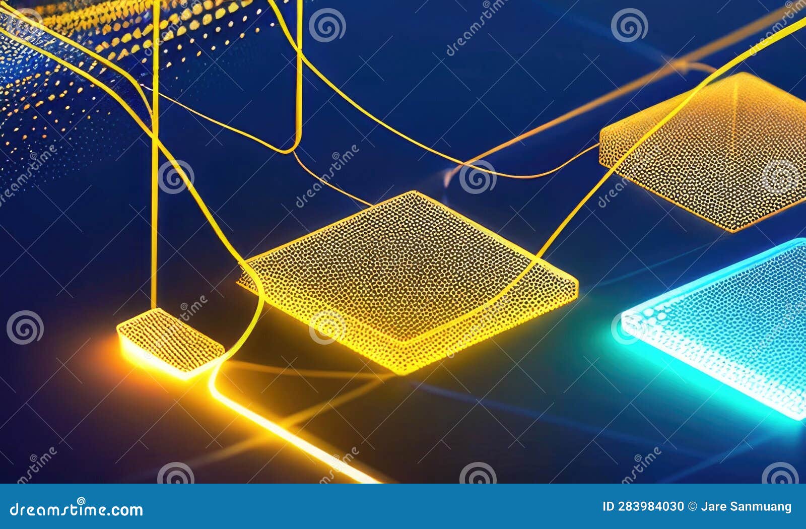 Future Technology Lines with Dots Network Mesh Background,Generative AI ...