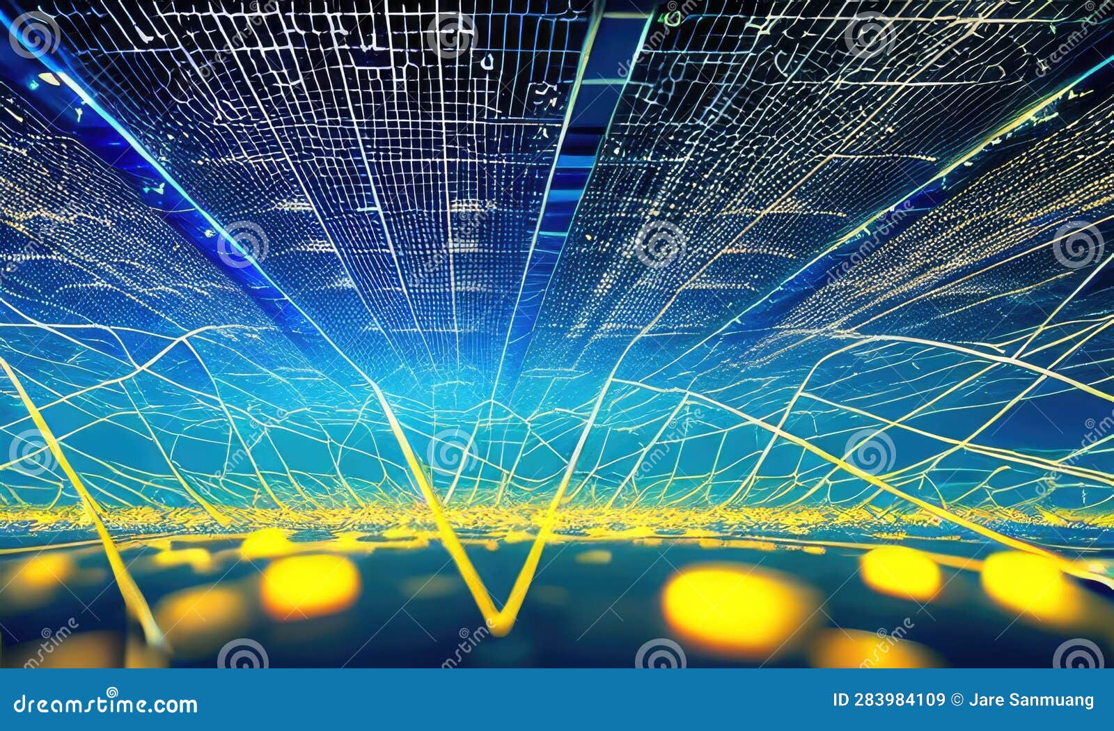 Future Technology Lines with Dots Network Mesh Background,Generative AI ...
