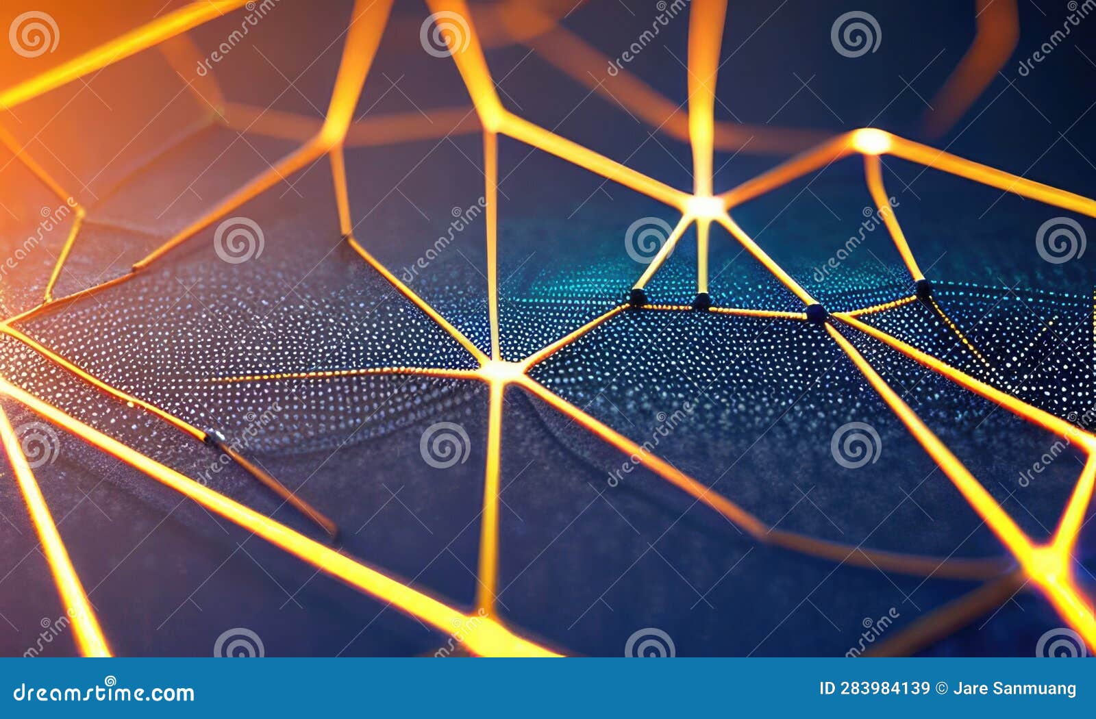 Future Technology Lines with Dots Network Mesh Background,Generative AI ...