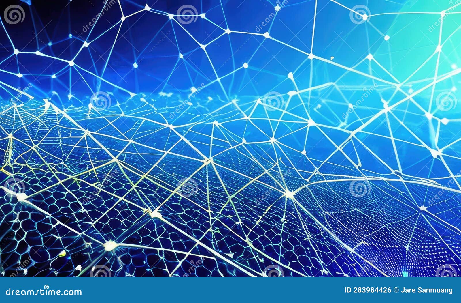 Future Technology Lines with Dots Network Mesh Background,Generative AI ...