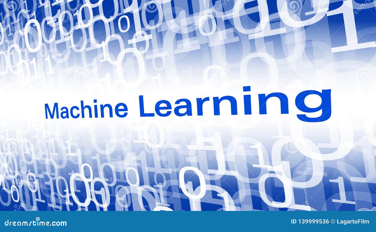 Future Technology Machine Learning, Binary Numbers Design Stock Vector ...