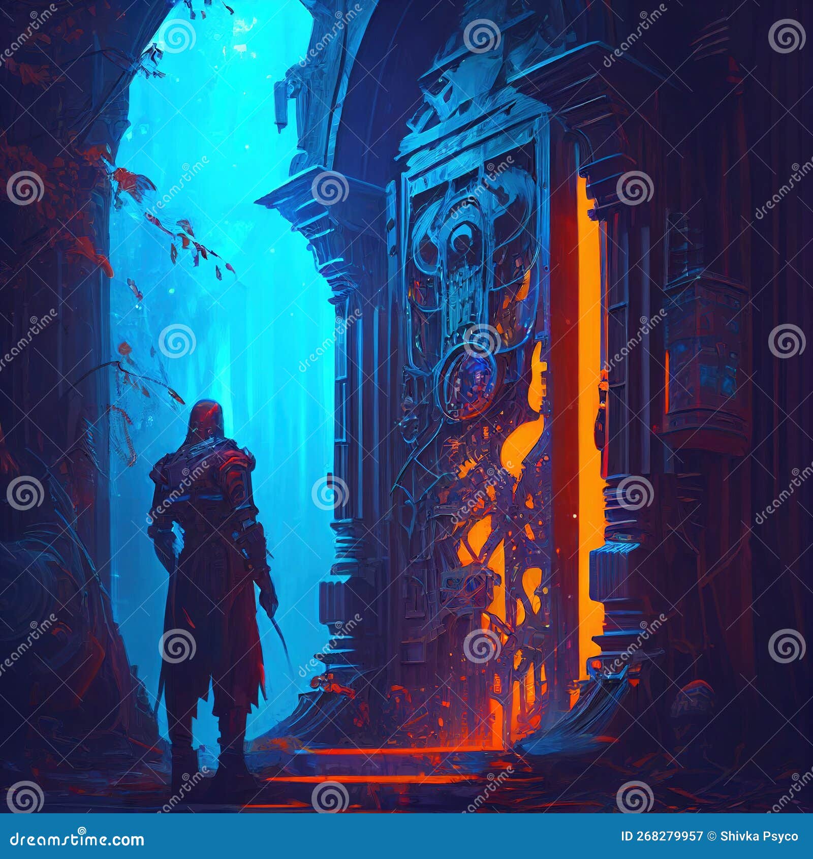 Future Technology, a Man Watching His Machine Ai Generated Image AI ...