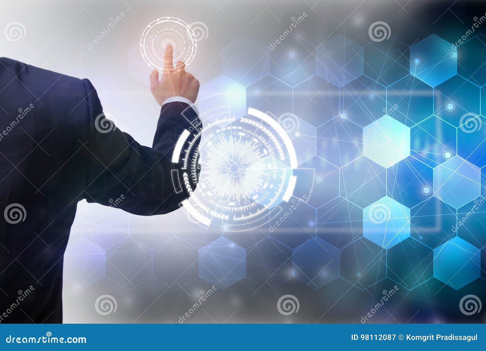 Future of Technology Network Concept,Businessman Holding Worldwide ...