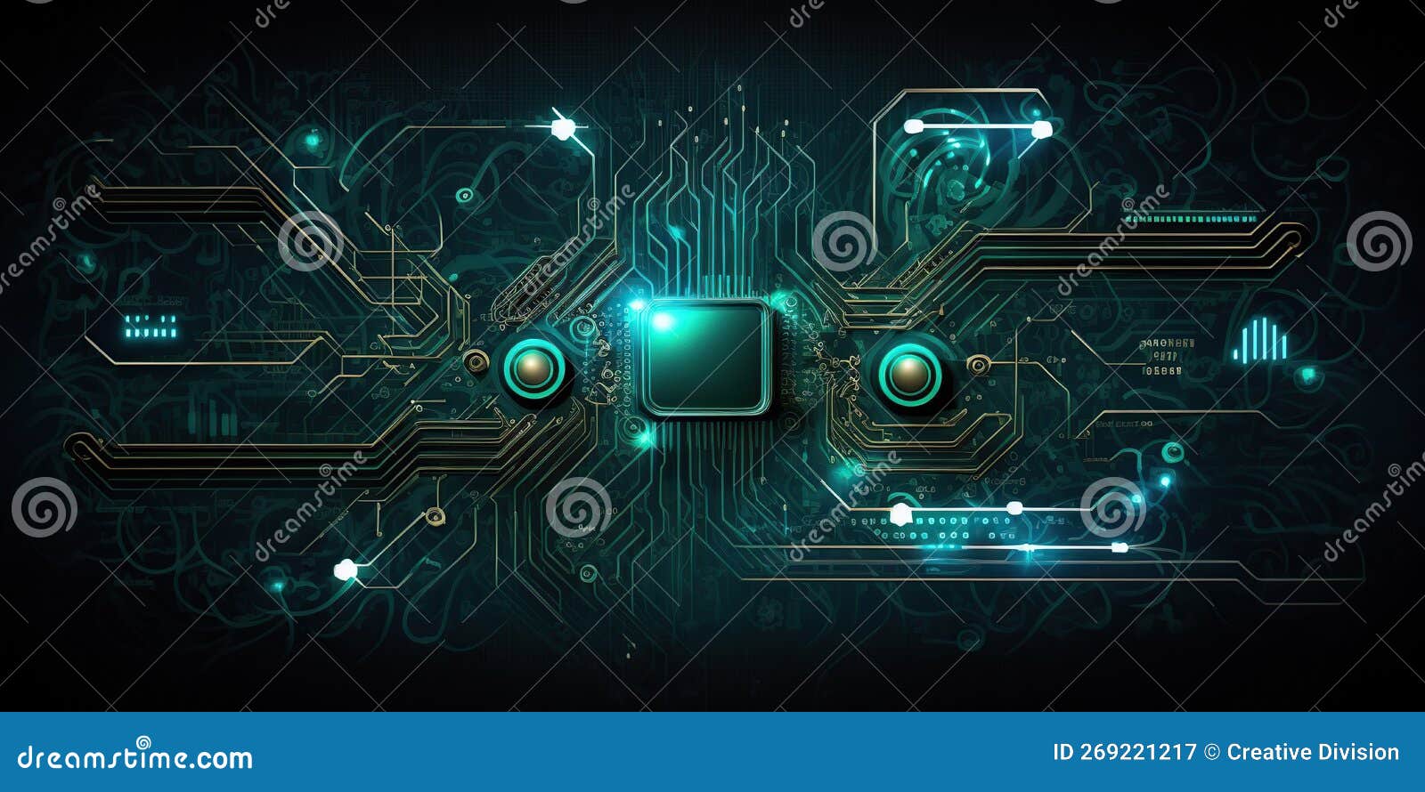Future Technology Processing Business Background with Abstract Circuit ...