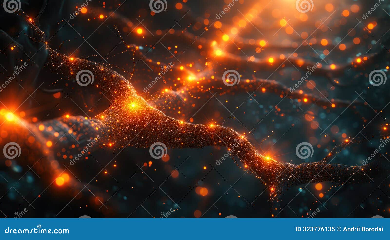 Quantum Data Flow Visualized With Particles And Waves, Advanced Tech ...