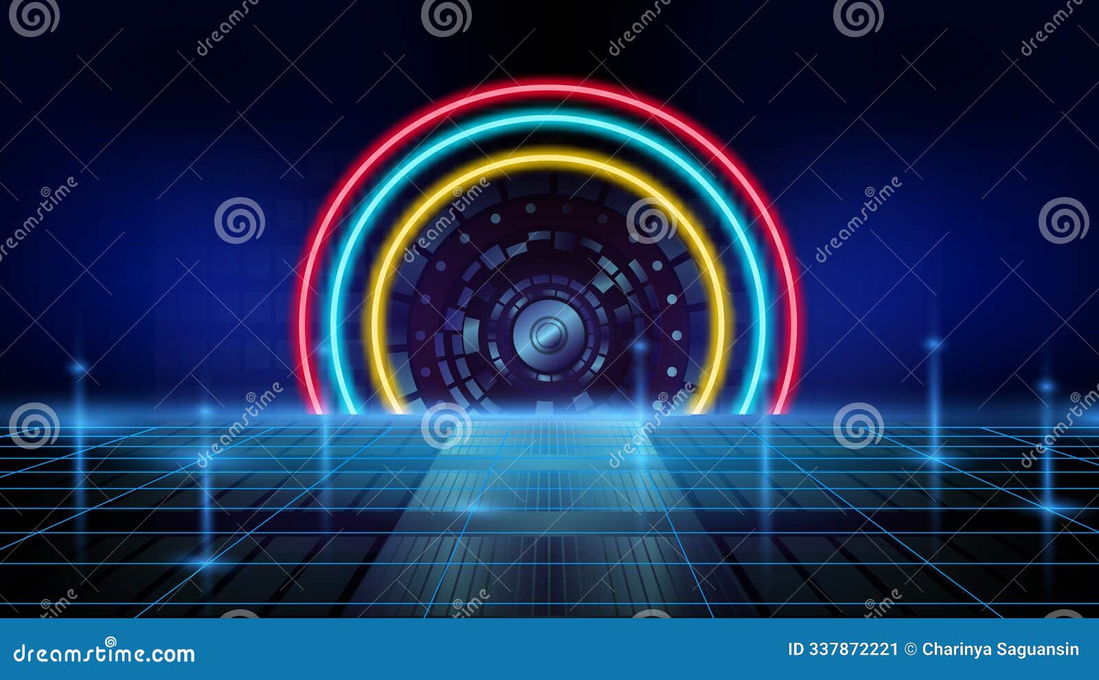 Future technology stage stock illustration. Illustration of design ...