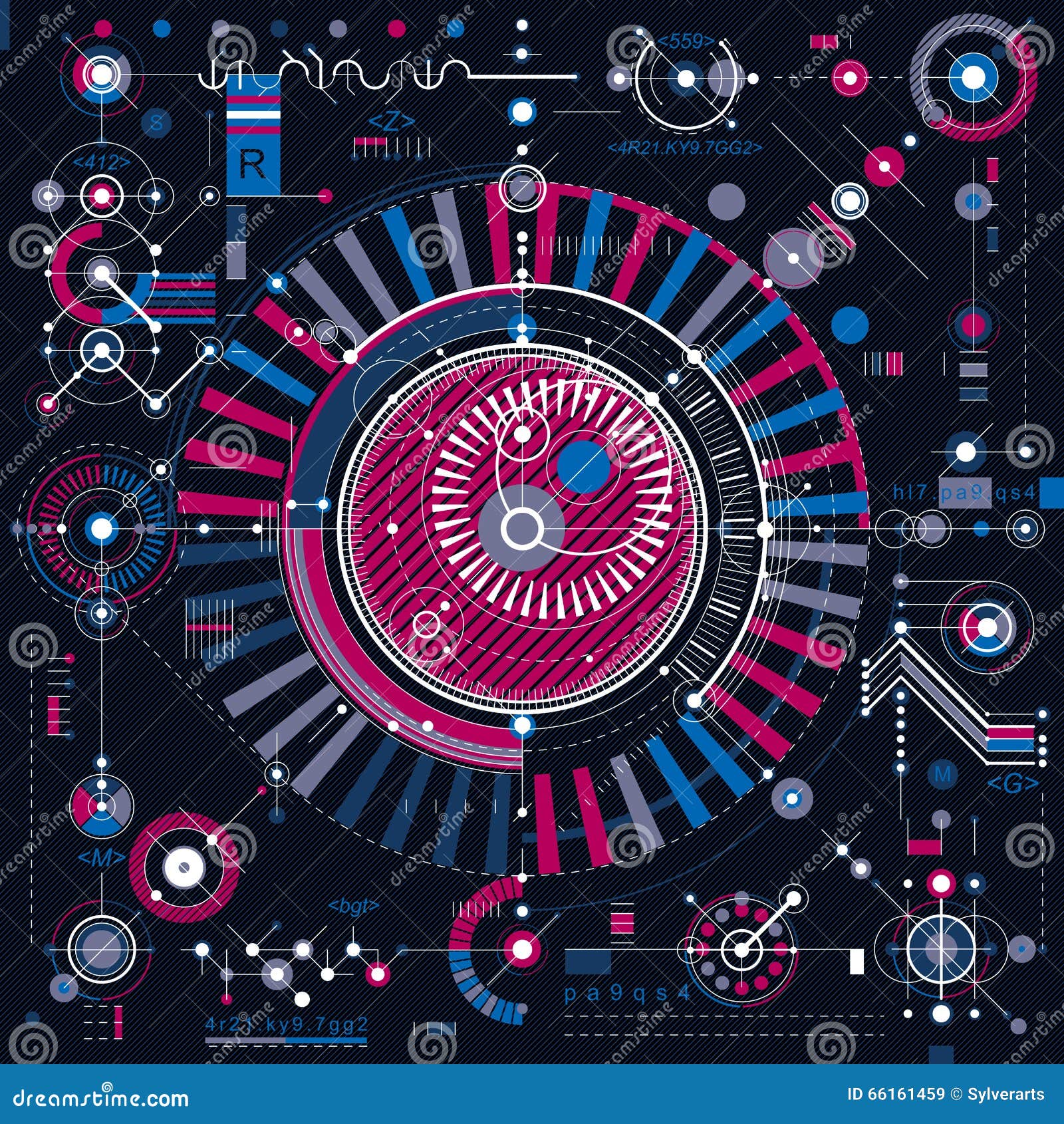 Future Technology Vector Drawing, Industrial Wallpaper. Graphic Stock ...