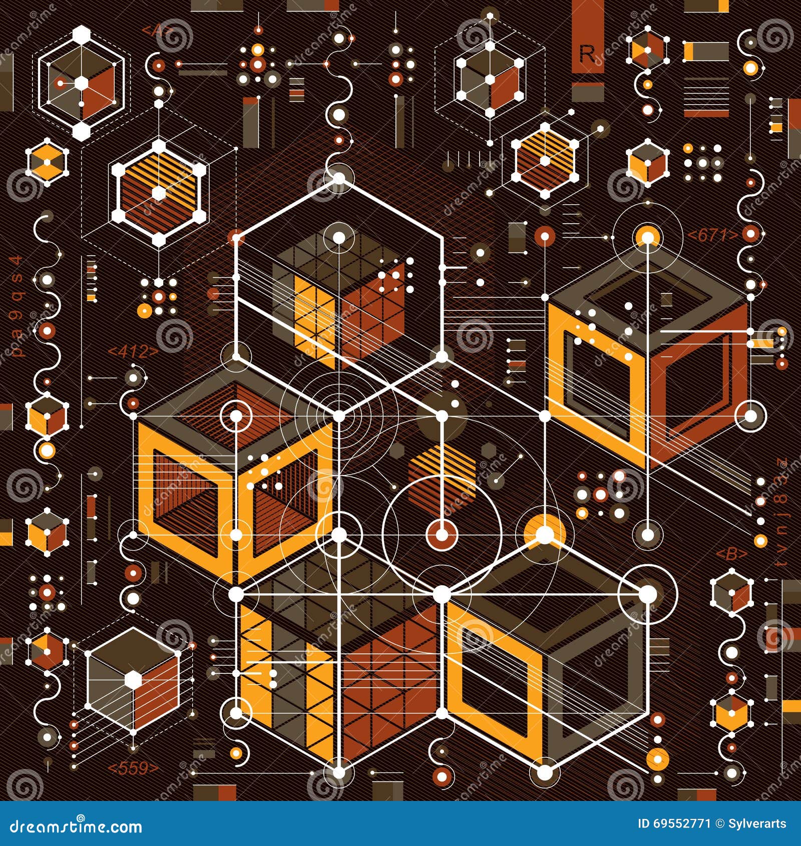 Future Technology Vector Drawing, Industrial Wallpaper. Graphic ...