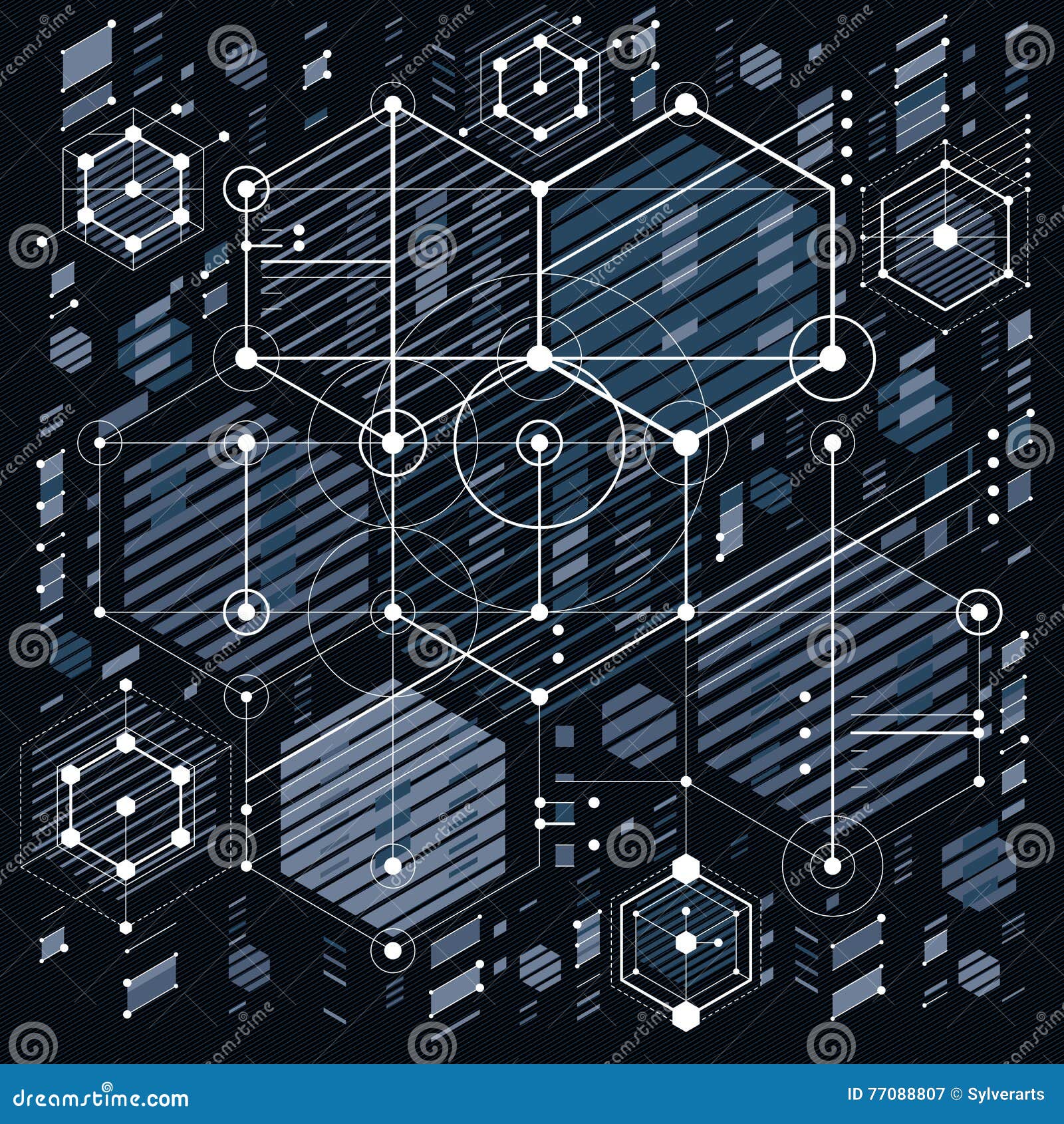 Future Technology Vector Drawing, Industrial Wallpaper. Stock Vector ...