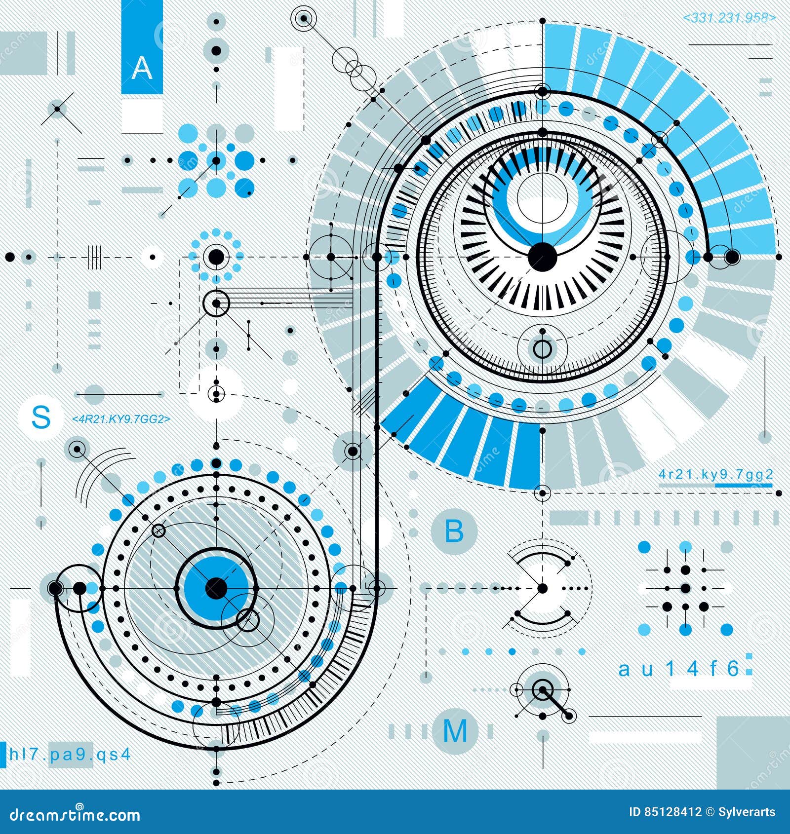 Future Technology Vector Drawing, Industrial Wallpaper. Graphic Stock ...