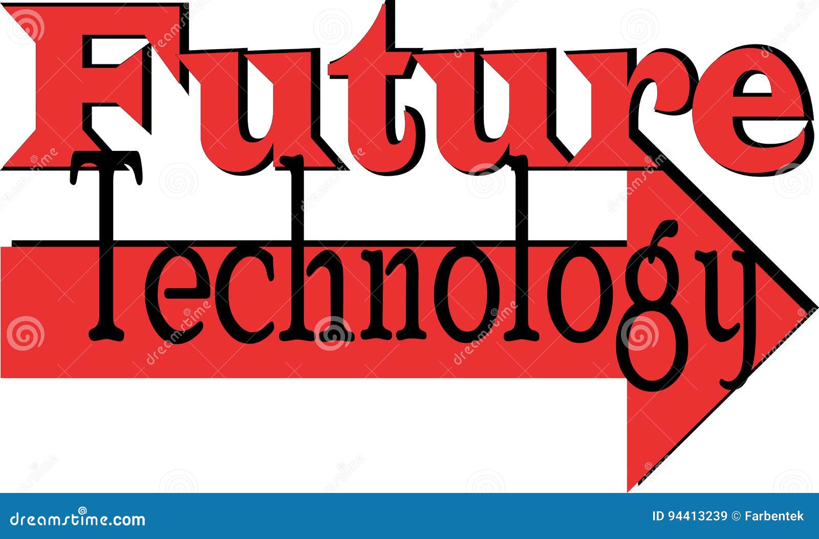 Future Technology Word Conceptual Illustration. Stock Illustration ...