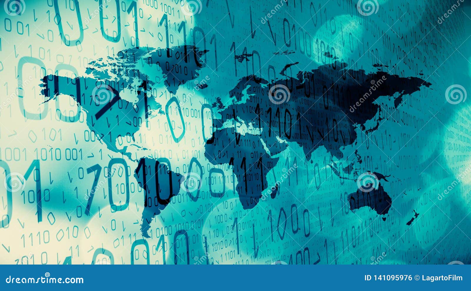 Future Technology World Map Creative Conception Stock Illustration ...