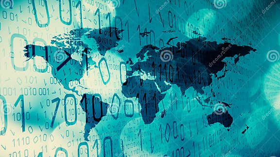 Future Technology World Map Creative Conception Stock Illustration ...