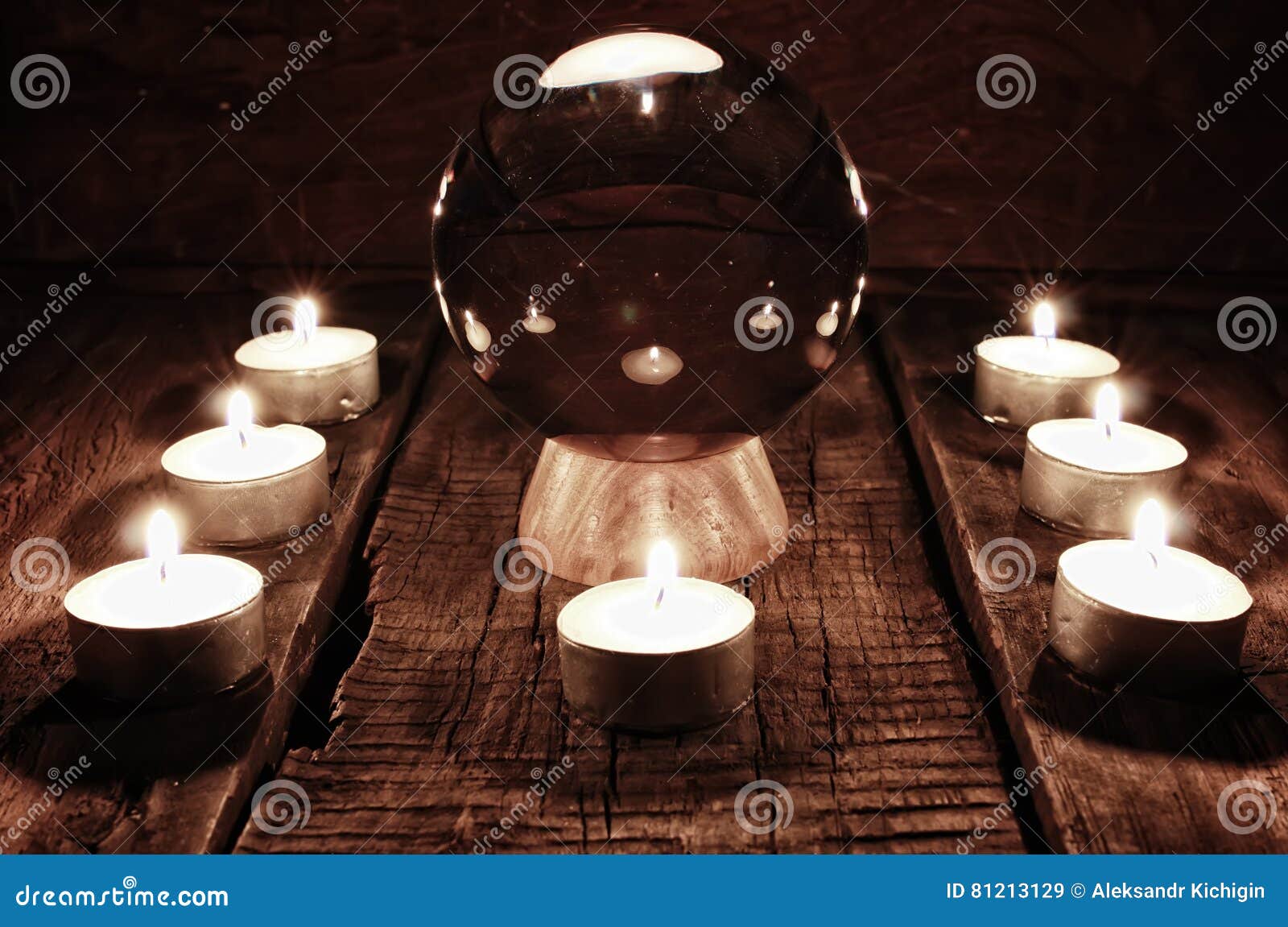 Future Teller Candle Divination Stock Image - Image of astrologist ...