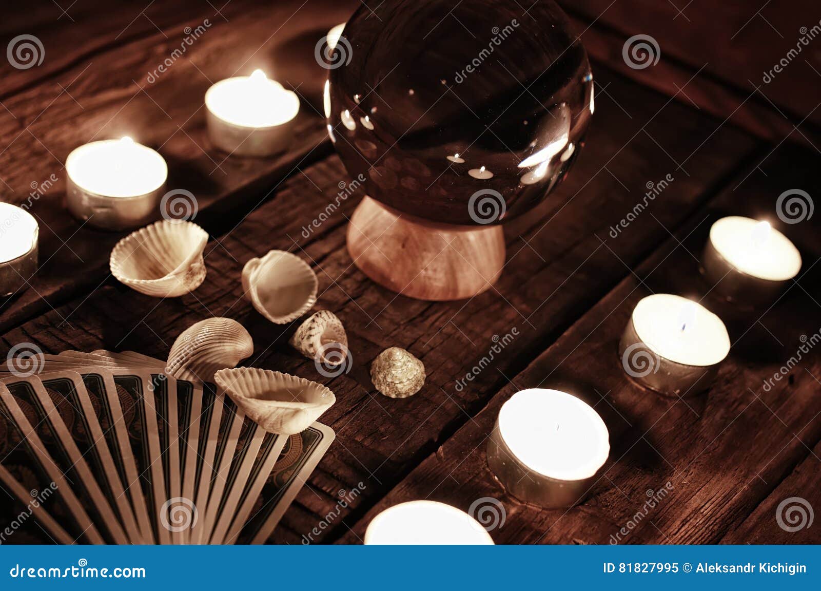 Future Teller Candle Divination Stock Image - Image of hand ...