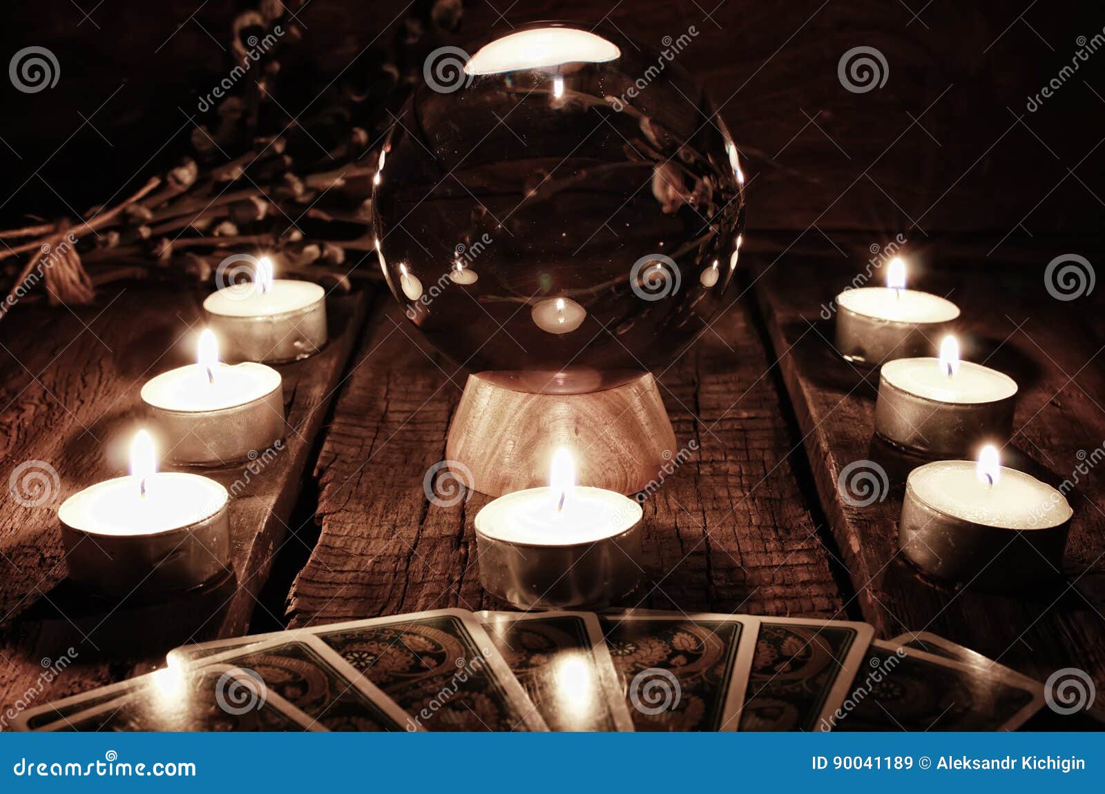 Future Teller Candle Divination Stock Image - Image of fingers, destiny ...
