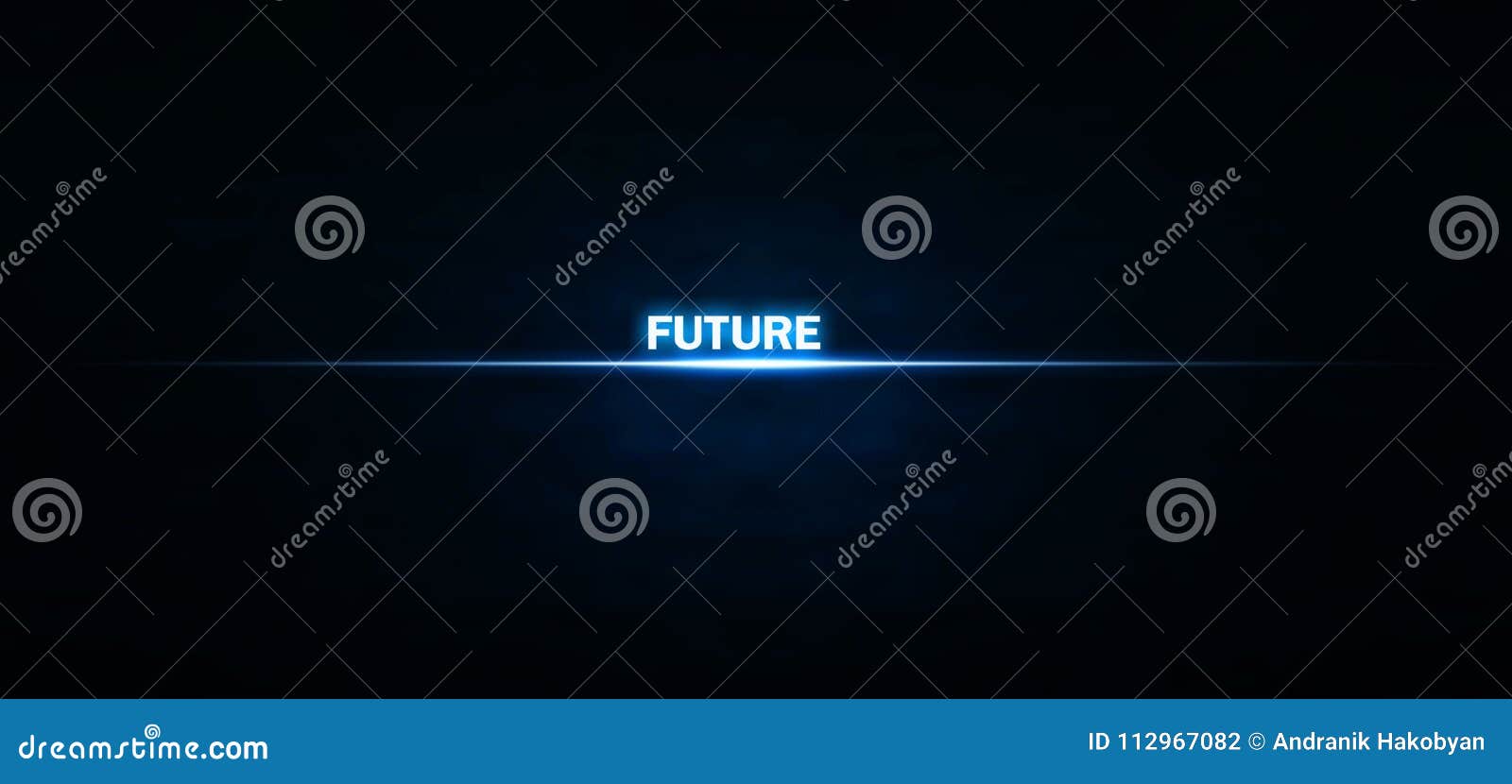 Future Text with Blue Light. Stock Photo - Image of plan, concept ...