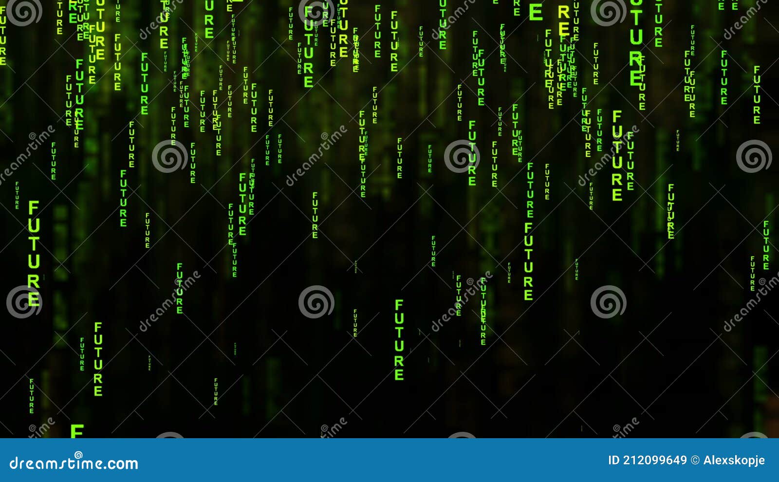 Future Text on the Screen Concept Stock Illustration - Illustration of ...