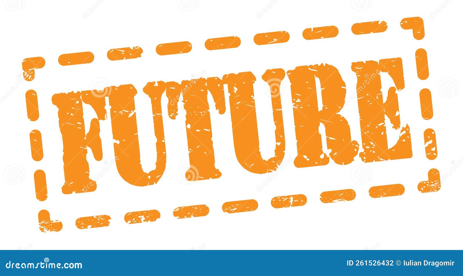 FUTURE Text Written on Orange Stamp Sign Stock Illustration ...