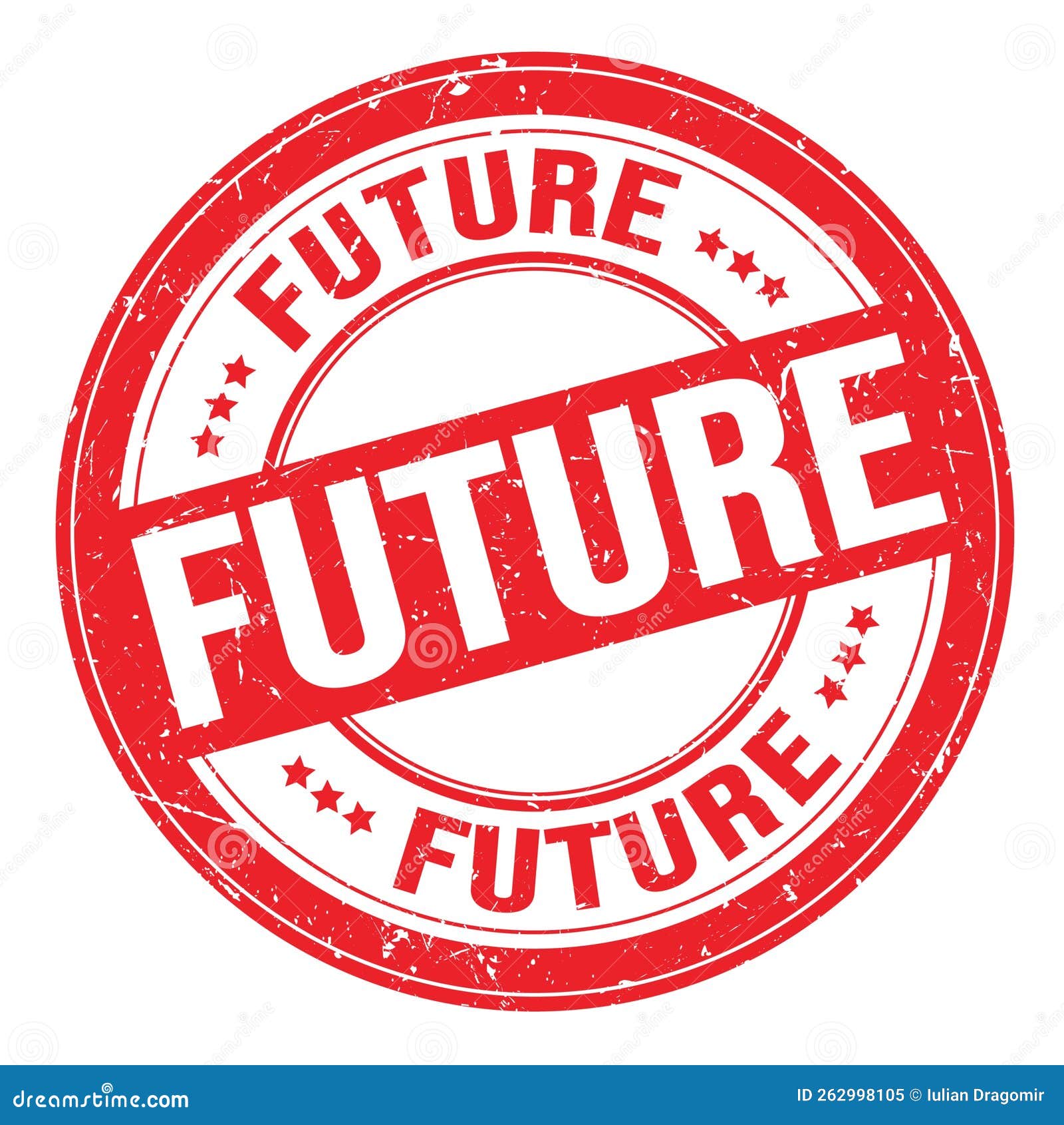 FUTURE Text Written on Red Round Stamp Sign Stock Illustration ...