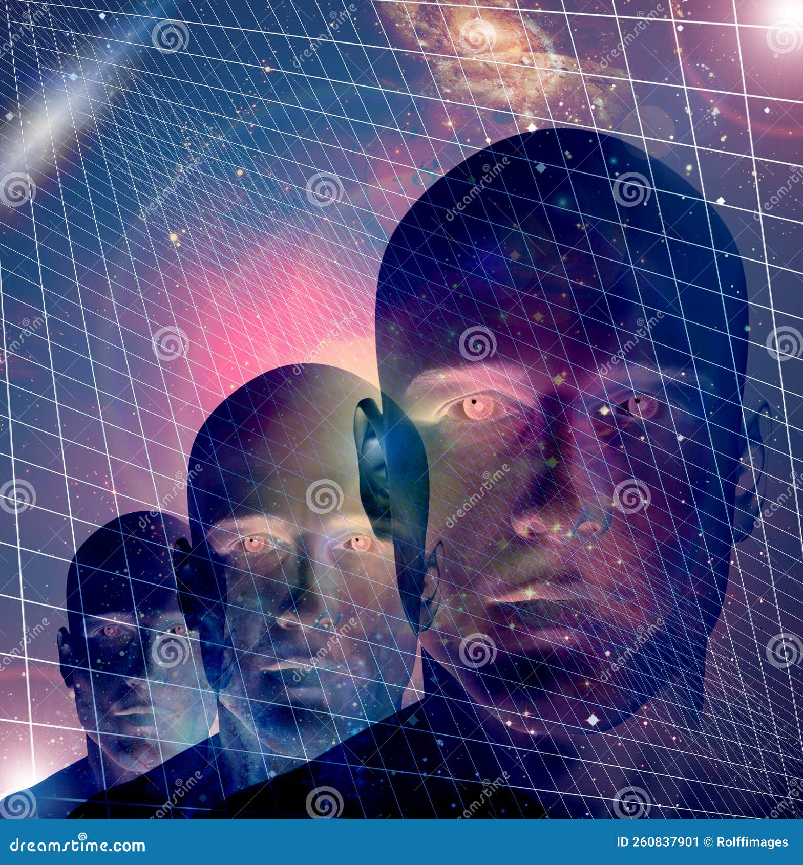 Future Thinker. Modern art stock illustration. Illustration of ...