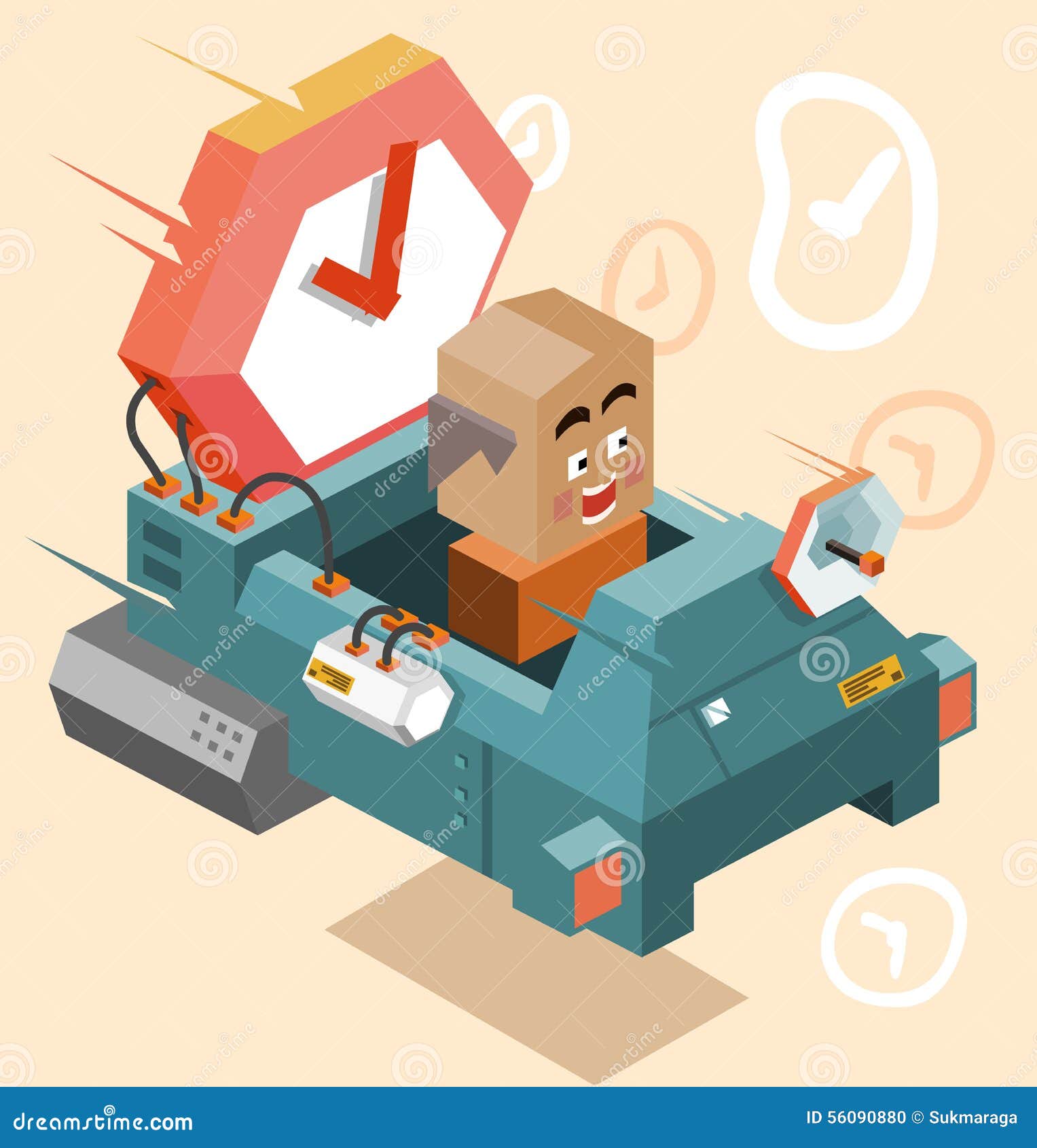 Future time machine stock illustration. Illustration of traveller ...