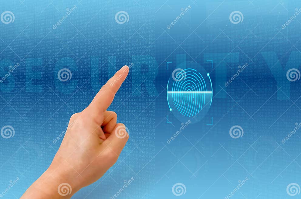 Future Touchscreen Interface with Hand and Fingerprint Scanner ...
