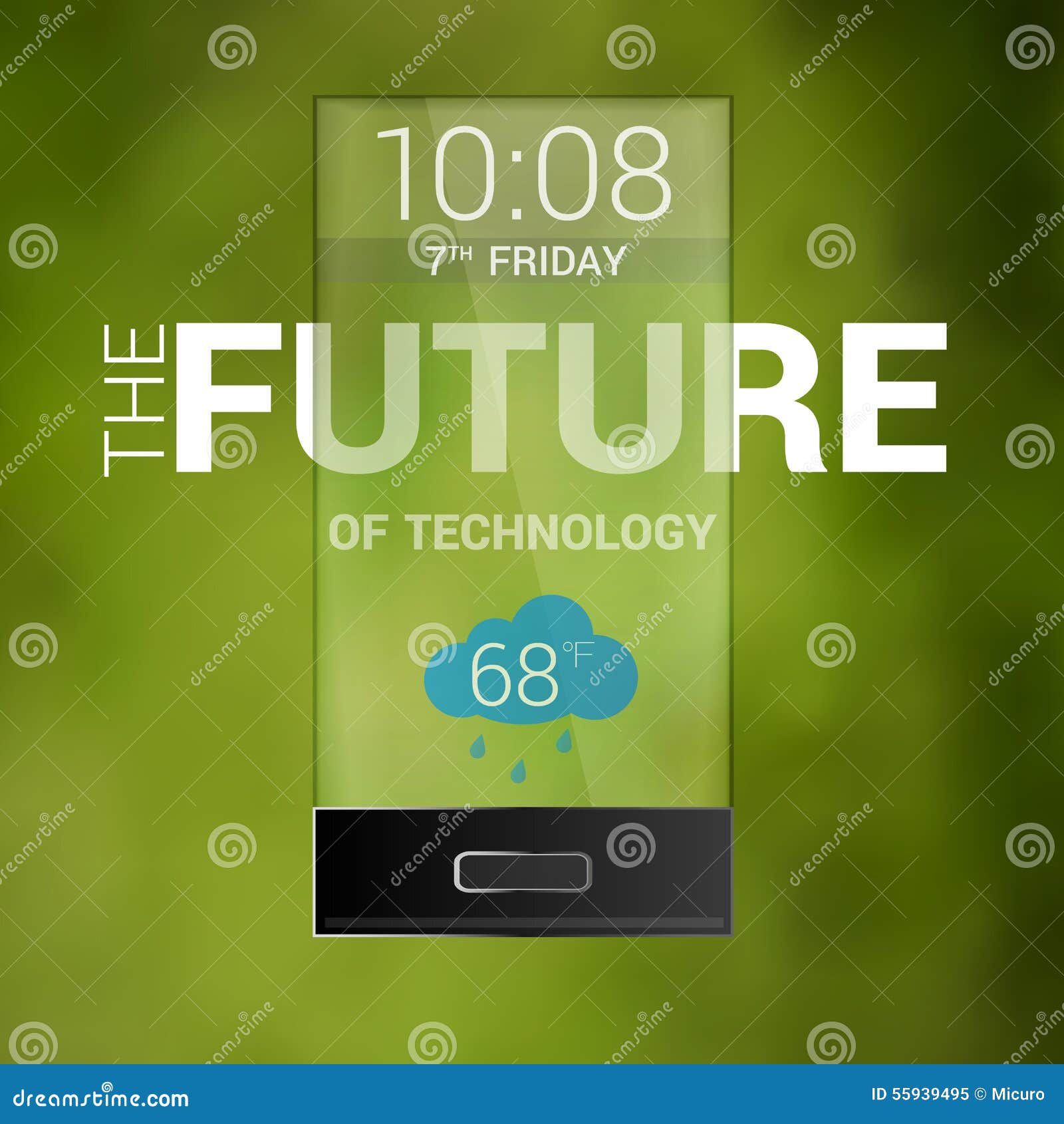 The Future Transparent Cell Phone Vector Stock Vector - Illustration of ...