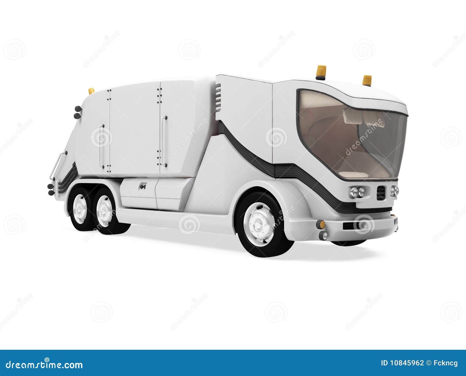 Future Trash Truck Isolated View Stock Illustration - Illustration of ...