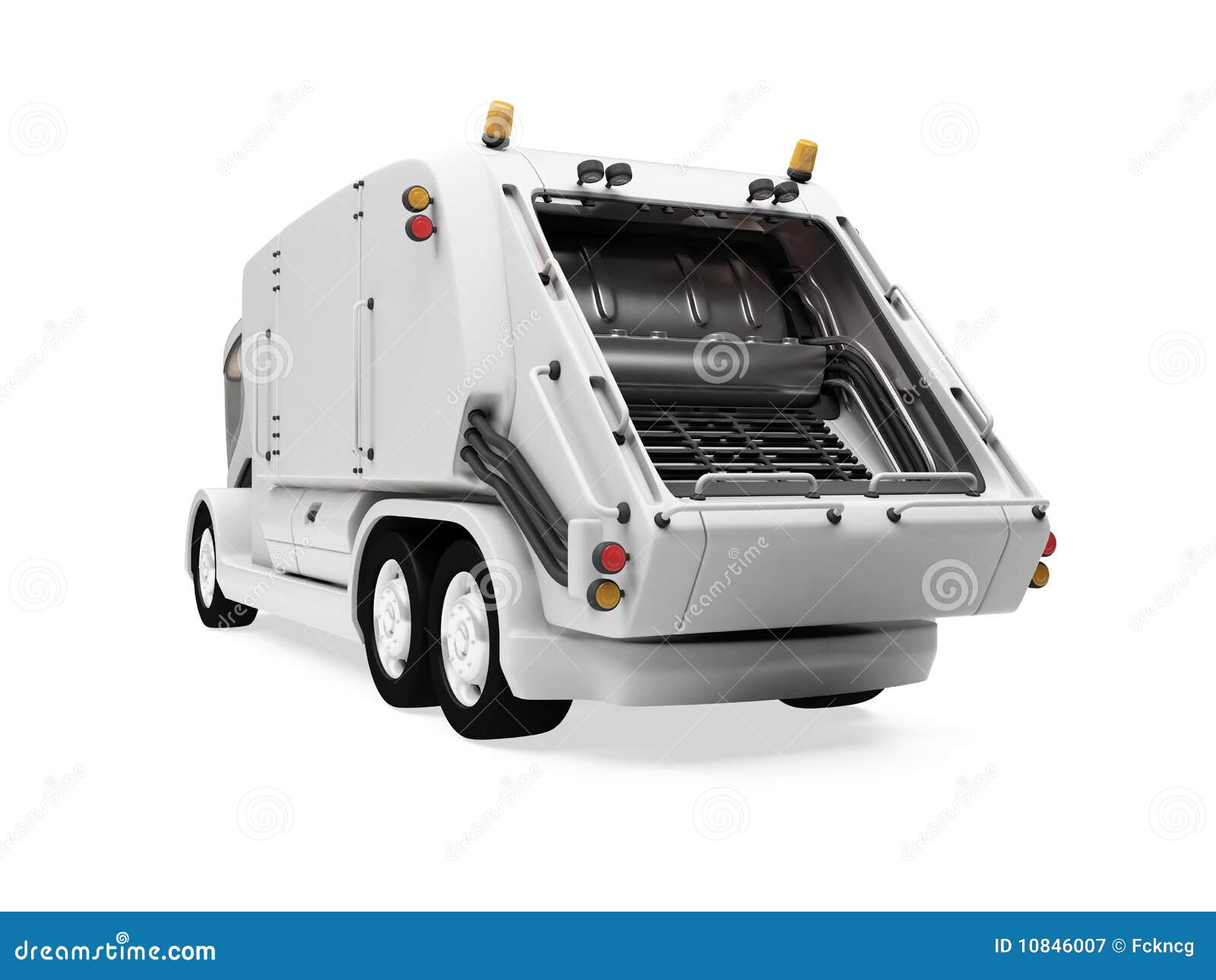 Future Trash Truck Isolated View Stock Illustration - Illustration of ...