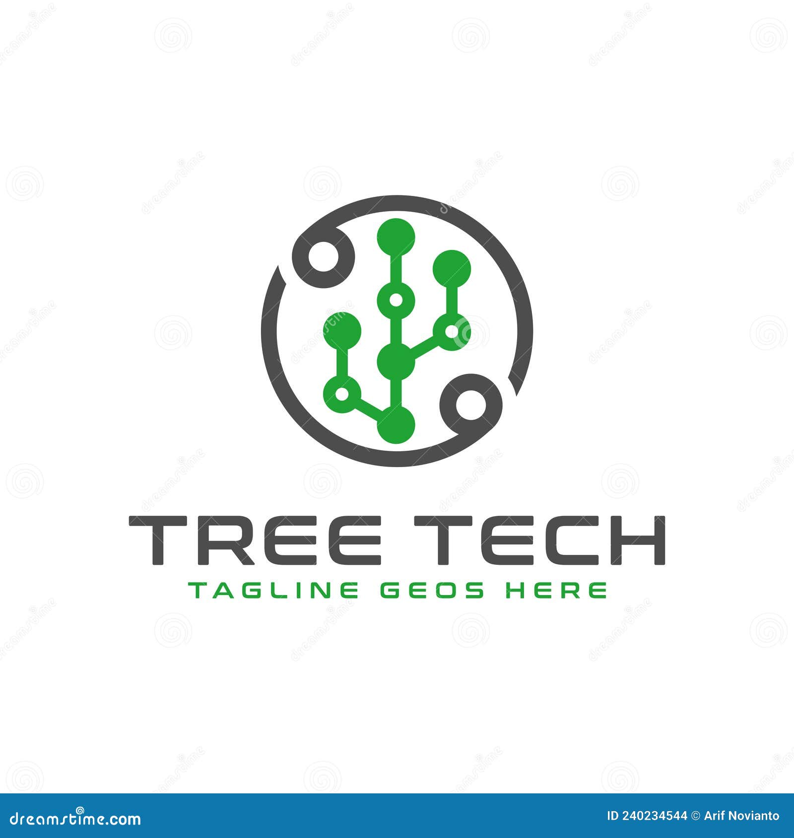 Future Tree Technology Illustration Logo Design Stock Vector ...